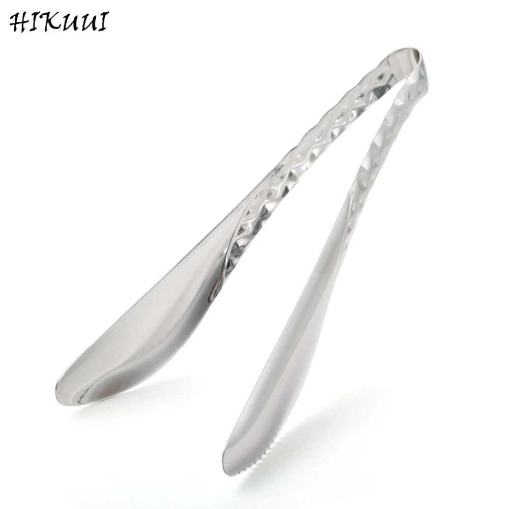 1 pieza de pinzas de acero inoxidable para comida pulida, utensilios de ...