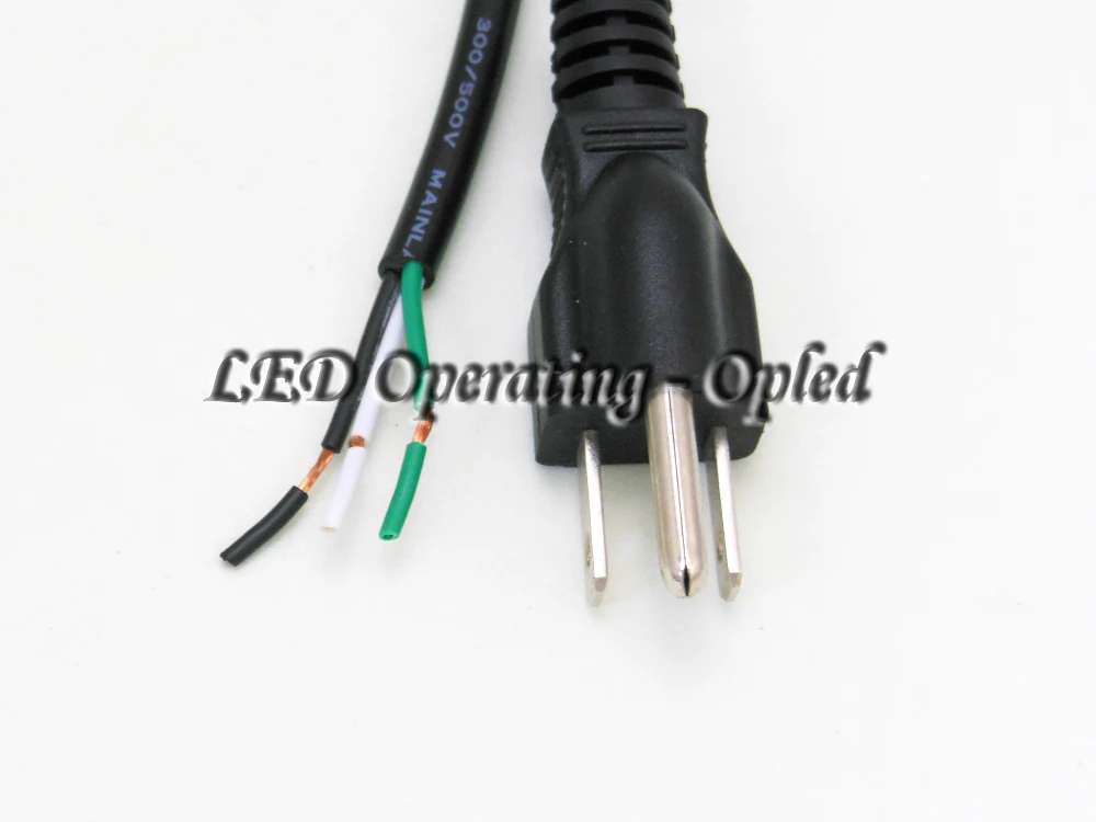 Free shipping USA Power Cord, America Power Cable, Three core Power ...