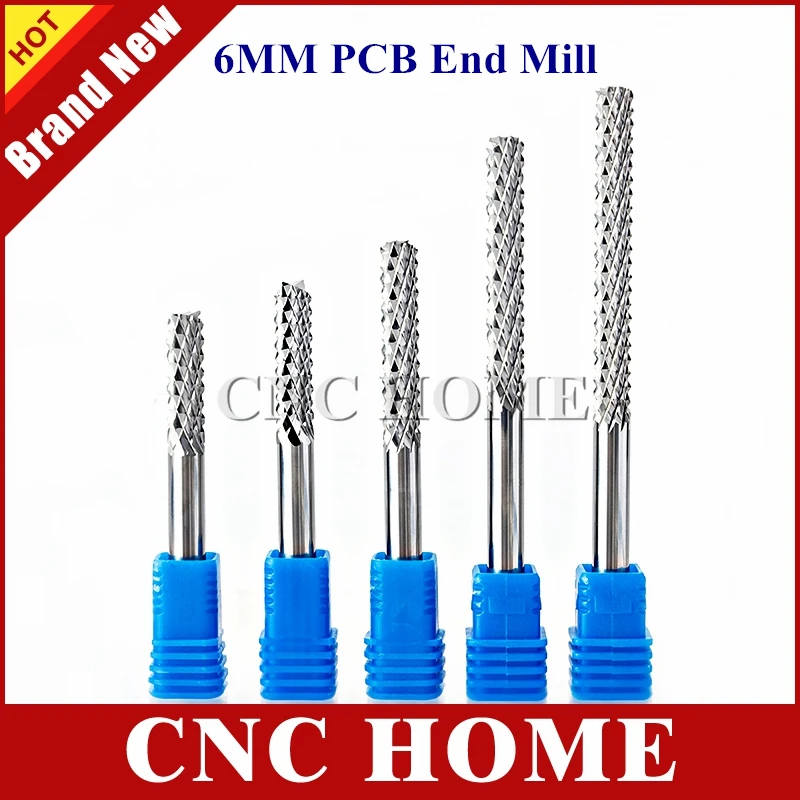 2pcs 6mm High Qualtiy Tungsten Steel Carbide End Mill Engraving Corn ...