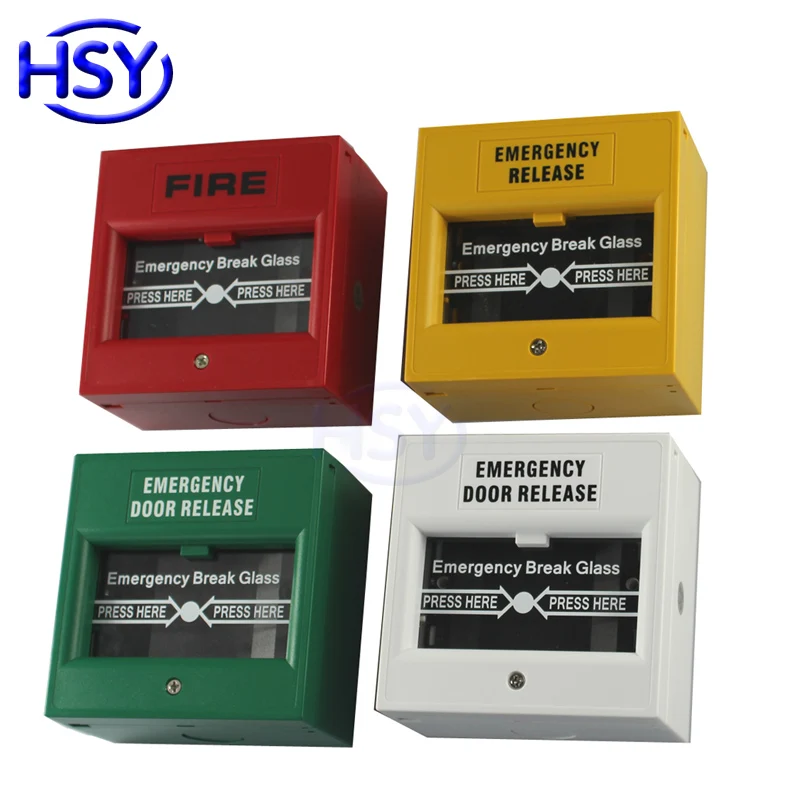 HSY-Emergency-Door-Release-Glass-Break-Fire-Alarm-swtich-Button-Exit ...