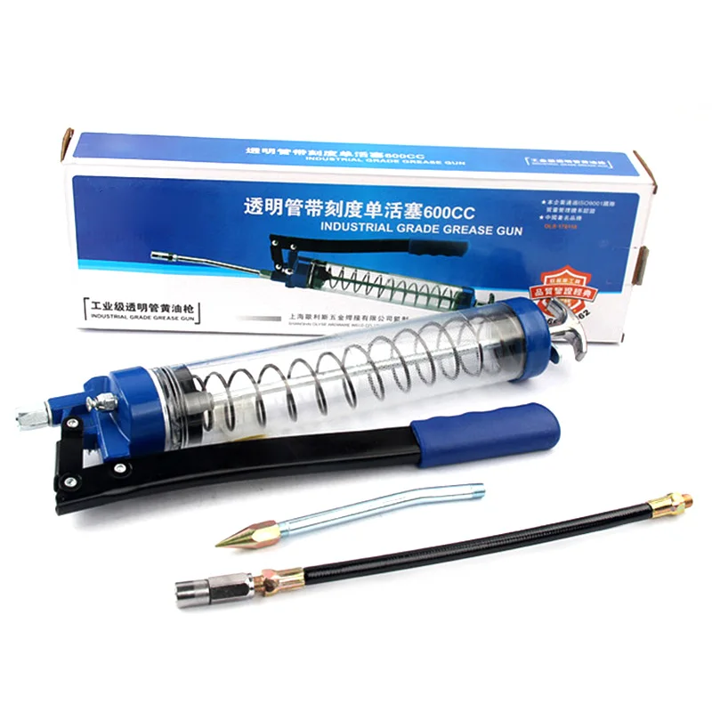 600cc grease gun single piston spring type high pressure grease gun ...