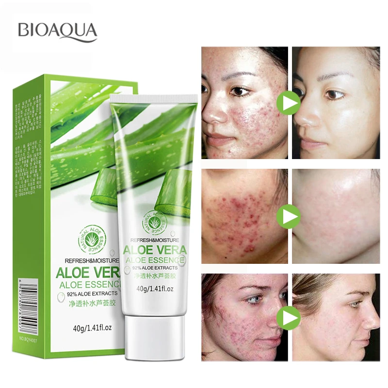 BIOAQUA Natural Aloe Vera Gel Face Moisturizer Whitening Anti Wrinkle Cream Acne Scar Skin ...