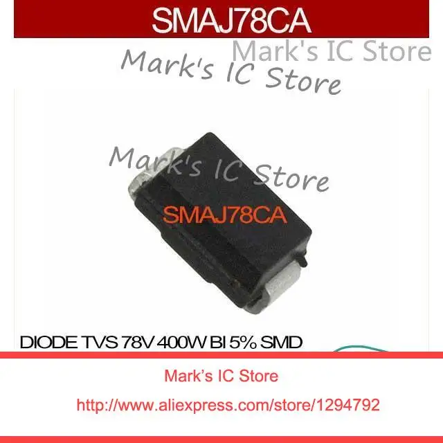 Smaj78ca DIODE TVS 78 V 400 W BI 5% SMD SMAJ78CA|smd tvs diode|smd ...