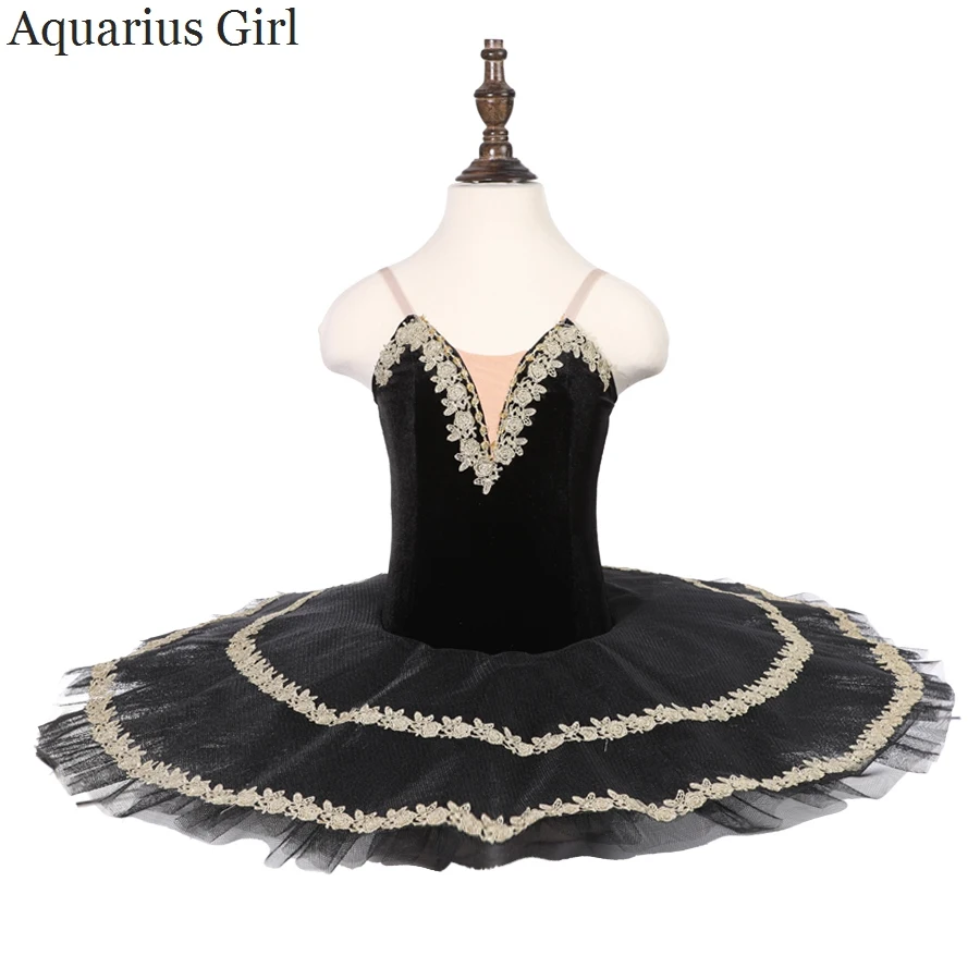 Black Ballet Pancake Tutu 7 Layers Tulles With Panty CT18085 Ballerina ...