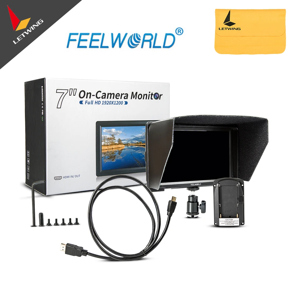 FEELWORLD F7 7" Utra Slim IPS Full HD 1920x1200 4K HDMI On camera Video ...