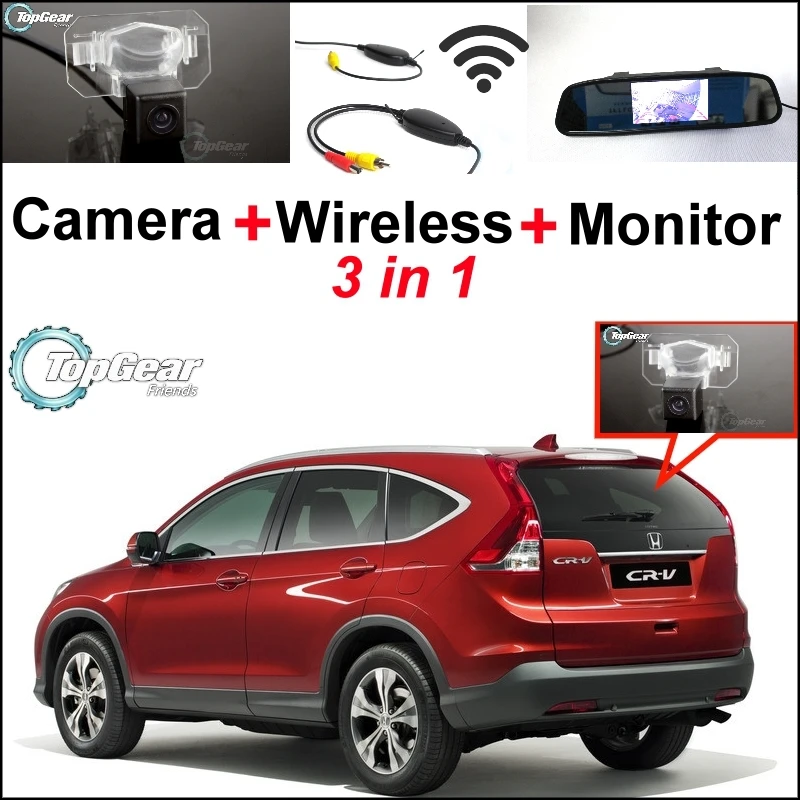 3 in1 Special Rear View Camera + Wireless Receiver + Mirror Monitor ...