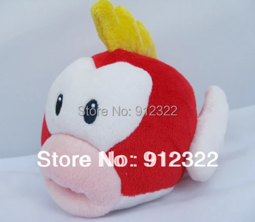 Nintendo Super Mario Bros Cheep Cheep Stuffed Plush Toy 6" official ...