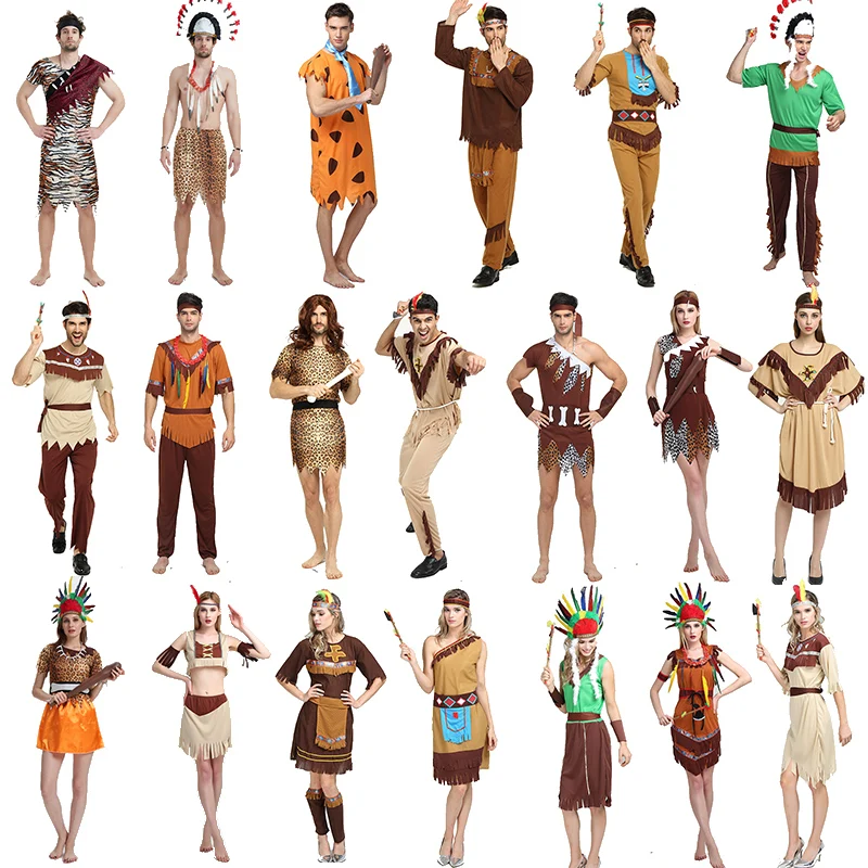 Halloween Costumes Indigenous Primitive Cosplay Costume Adult Men And ...