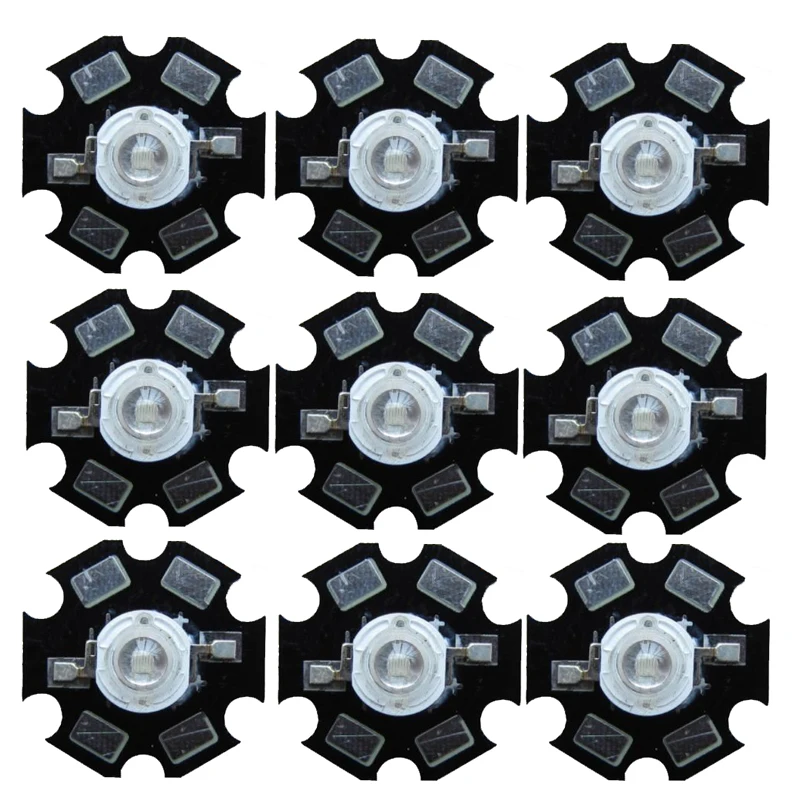 10PCS 3W high power Green 520nm~530nm LED bulb diodes Light Lamp With ...