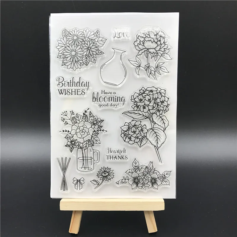 Flower Transparent Clear Silicone Stampseal For Diy Scrapbookingphoto ...