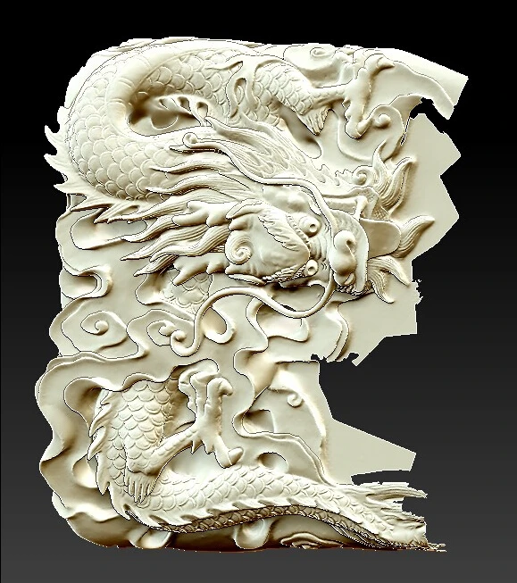 3d Model Relief For Cnc In Stl File Format Small Dragon In Wood Routers