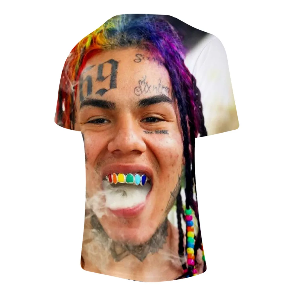 Hip Hop Rapper 69 6ix9ine Tekashi69 3D Printed T-Shirt Women Men Summer ...