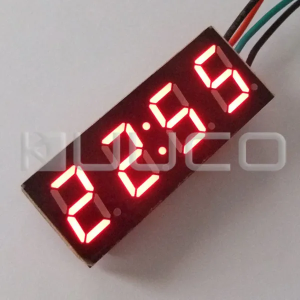 Digital Clock Red Led Display Panel Meter/electronic Clock Adjustable ...