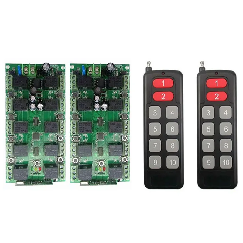 DC 12V 10A 10CH 10 channel RF Wireless Remote Control system Receiver ...
