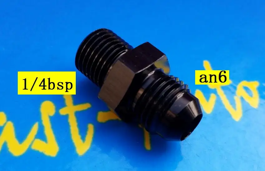 male 1/4" BSP bspp 1/4 BSP 1/4bsp to male an6 6an an 6 Adapter adaptor ...