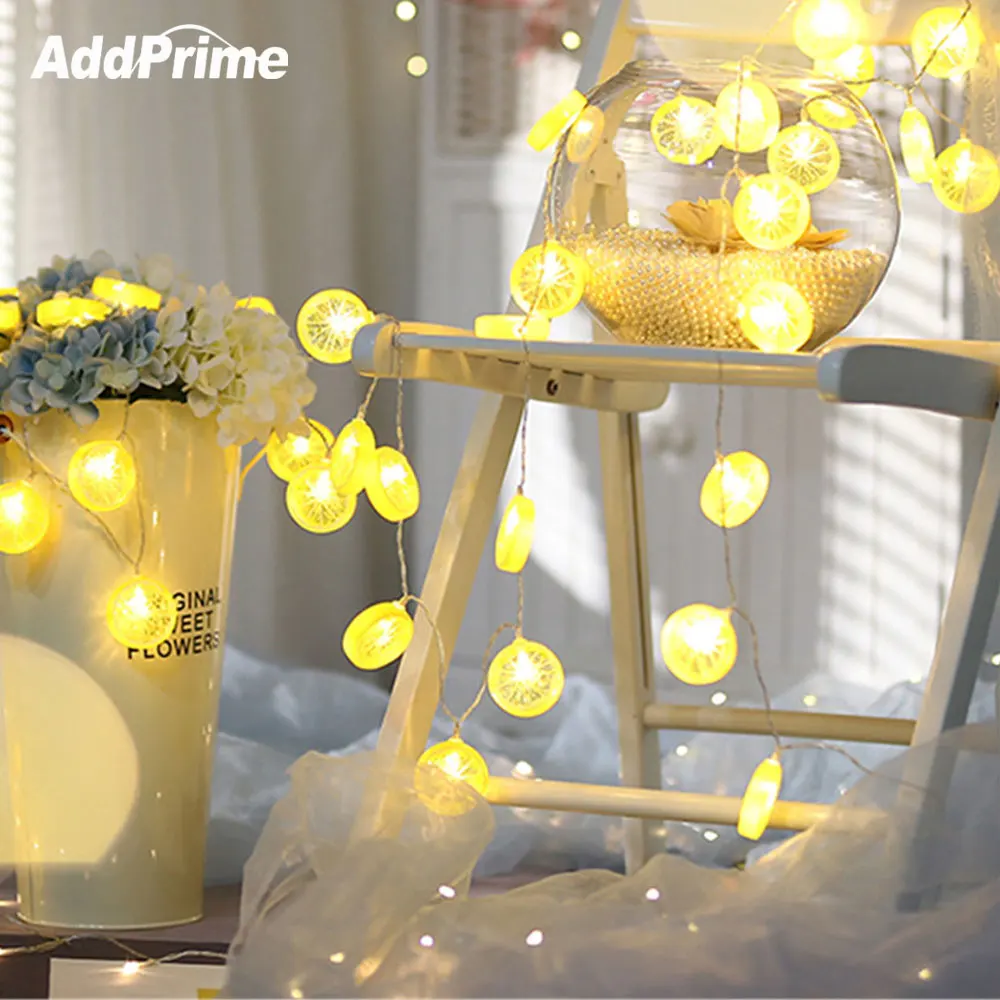 3M 20 LED Fruit Lemon String Lights LED Holiday Lights String AA ...