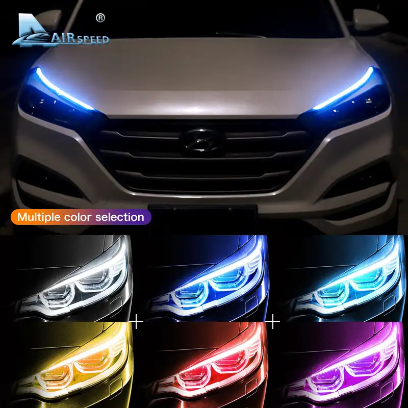 Car LED DRL Headlight Strip Daytime Running Lights Turn Signal Lamp for ...