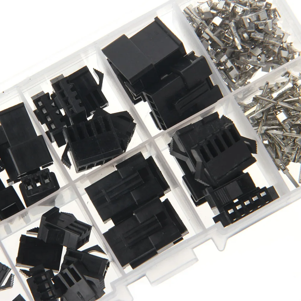 25 Sets Kit 2P 3P 4P 2.54mm Pitch Female Male Header Connectors Adaptor ...