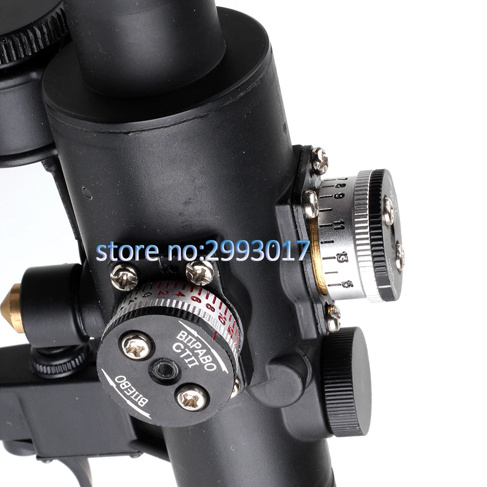 Tactical Red Illuminated 4x24 PSO-1 Type Scope for Dragonov SVD Sniper ...