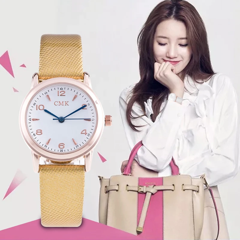 CMK Casual Women Watches Luxury Quartz Watch Ladies Leather Strap ...