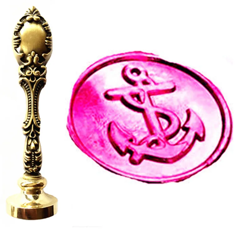 Vintage Fancy Anchors Luxury Wax Seal Sealing Stamp Brass Peacock Metal ...