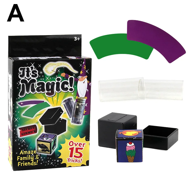Magic Props Set Teaching Prop Gimick Card Children Magic Gift Puzzle ...
