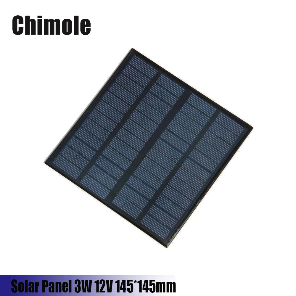 Chimole Solar Panel 12V 3W EVA PET Solar Panel Mini Solar Cell ...