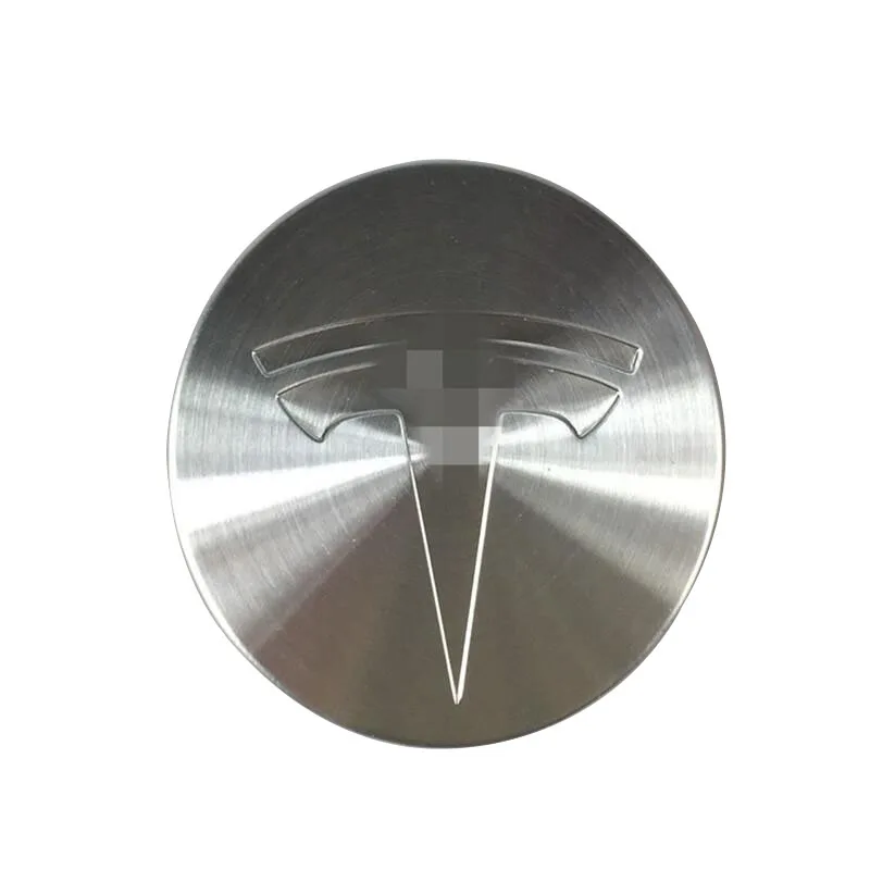 For Tesla Model 3 Aluminum Sliver Stainless Steel Wheel Center Caps Hub ...