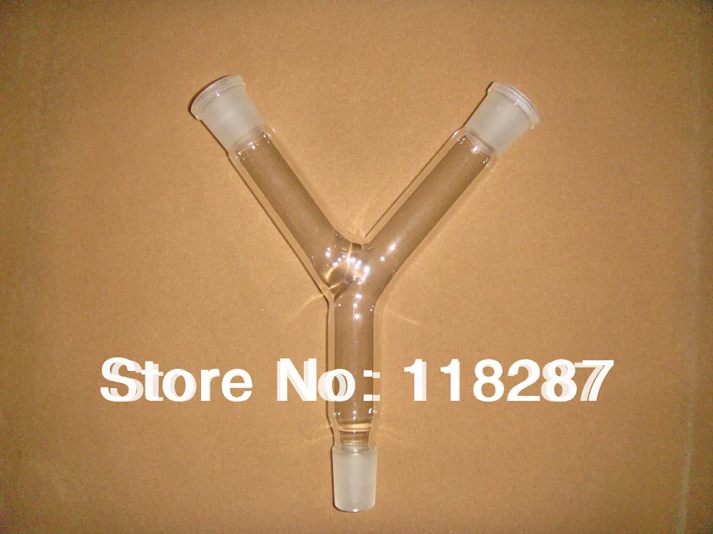 Y shape Glass Connecting Adapter, Distillation Adapter,24/29 joint, lab ...