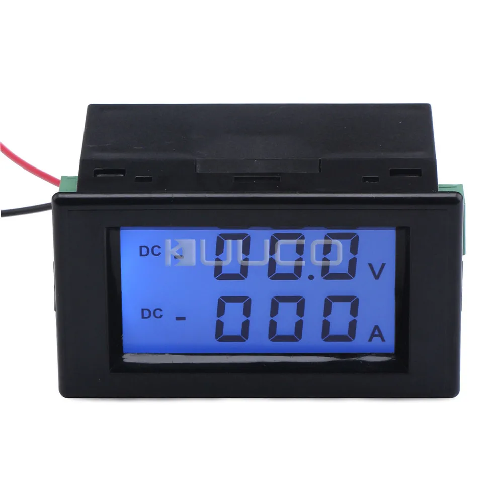 Digital Voltmeter Ammeter DC 0~200V 200A Panel Voltage Current Meter LCD Dual Display Volt Amp ...