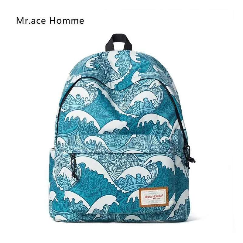 Mr.ace Homme Brand Unisex Backpack Blue Student School Bags 2017 ...