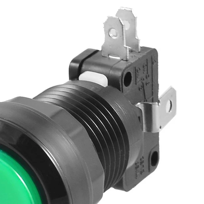 WSFS Hot Green LED Lamp 24mm Dia Round Push Button w Limit Switch for ...