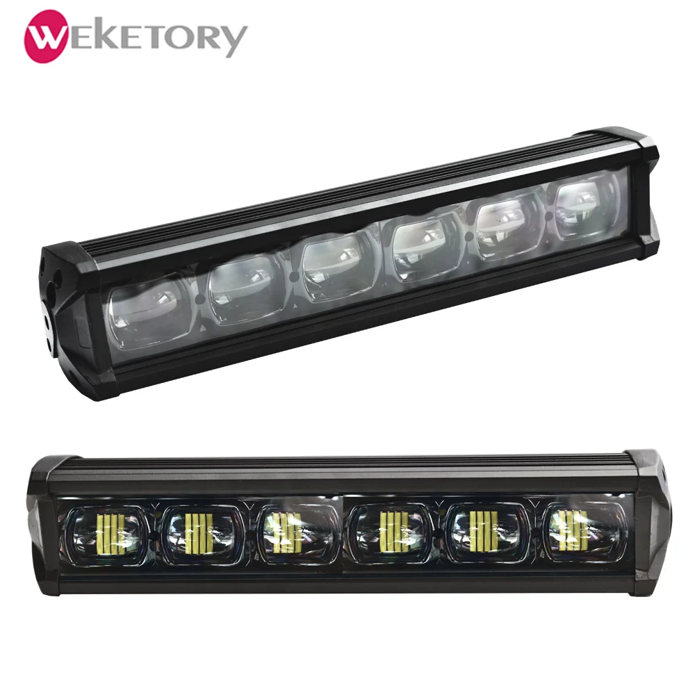6D Lens 8 53 inch LED Bar Single Row Led Light Bar for 4x4 Offroad Off ...