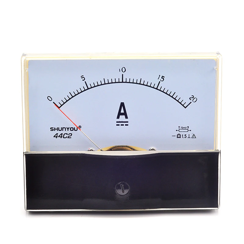 Analog Dc Ammeter 20a/75mv Ammeter Mechanical Header Panel Meter Tester ...