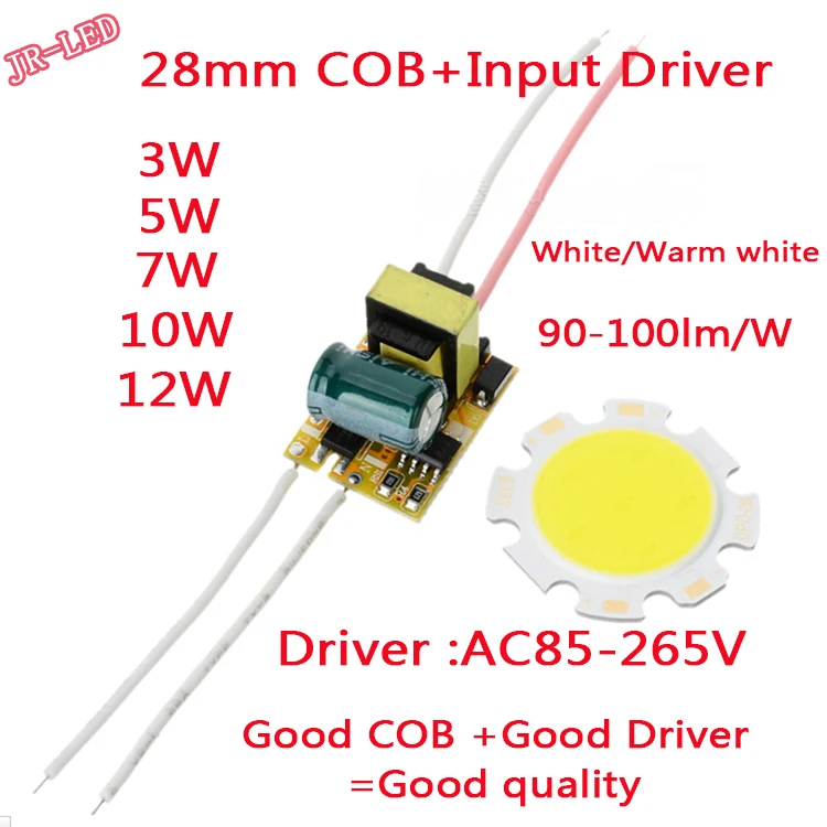 COB and Driver 3W 5W 7W 10W 12W COB led chip board panel for led bulb ...