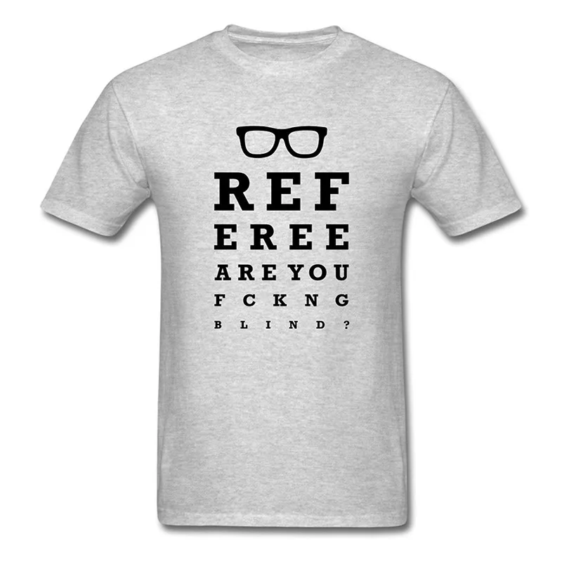 Custom Printed Shirts Men'S Short Blind Referee Funny Eye Test Men'S O ...