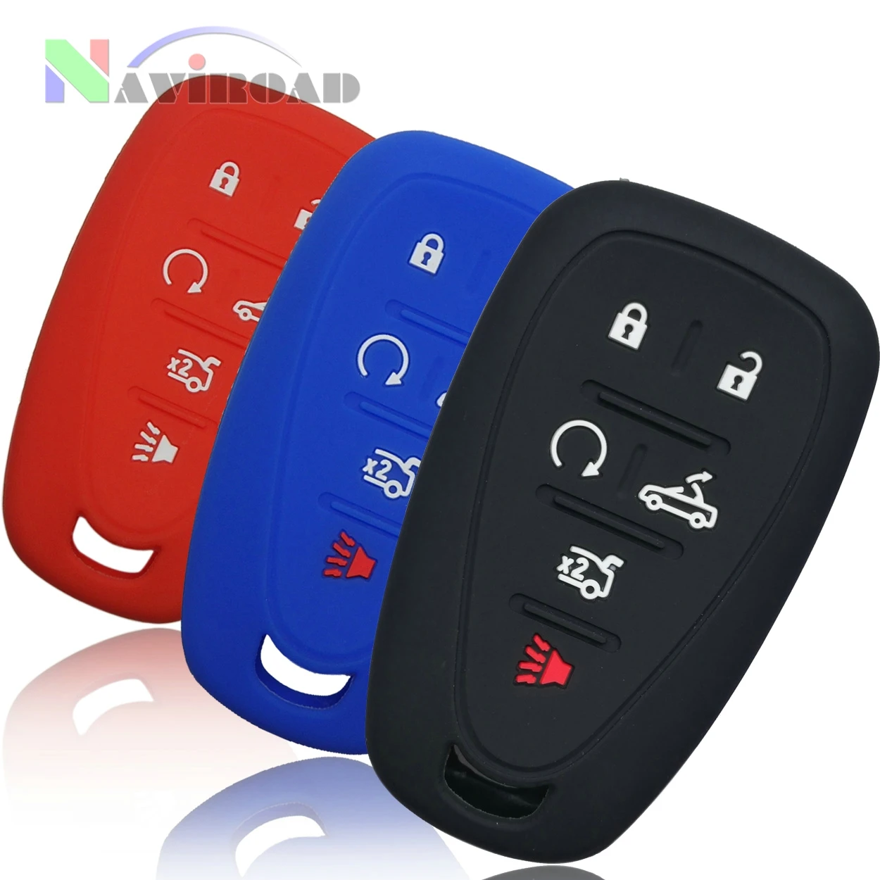 Silicone Rubber 6 Buttons Key Cover for Chevrolet Malibu Cruze Cavalier ...