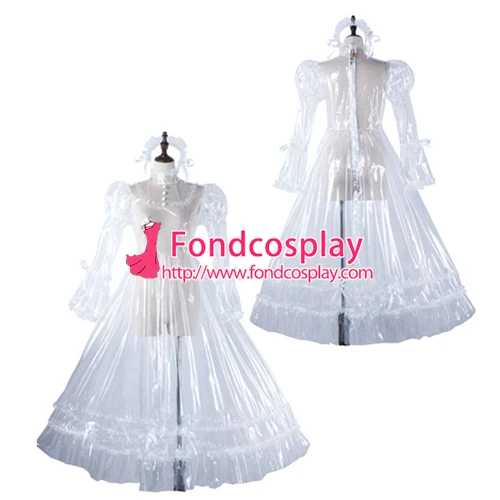 Sissy maid clear pvc dress lockable Uniform cosplay costume Tailor made ...