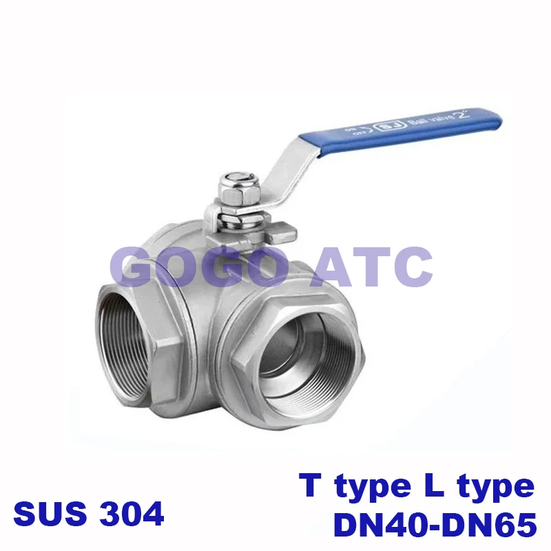 304-stainless-steel-DN40-DN65-manual-valve-Q14F-Q15F-16P-three-way-ball ...