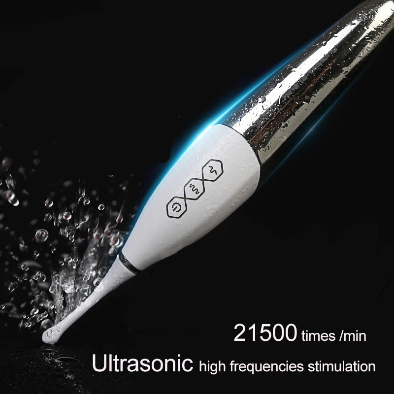 7 High Frequency 3 Powerful Speed Climax Teasing Vibrator Silicone Magic Wand Stick Flirt