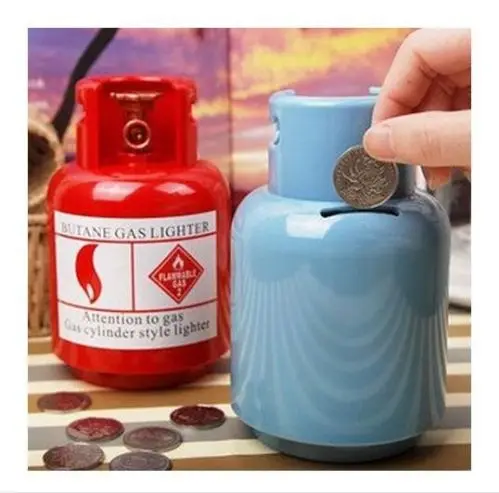 novelty money box Propane Tank Piggy Bank Gas Cylinder Coin Money ...