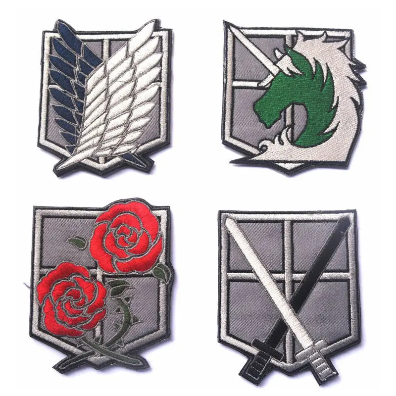 Embroidery Badge Wing Unicorn Rose Sword Embroideried Badges Military ...