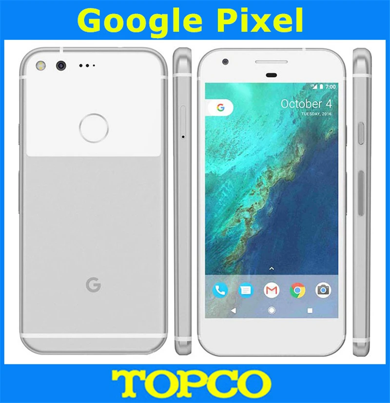 Google Pixel Original Unlocked GSM 4G LTE Android 5.0'' 12.3MP Quad ...