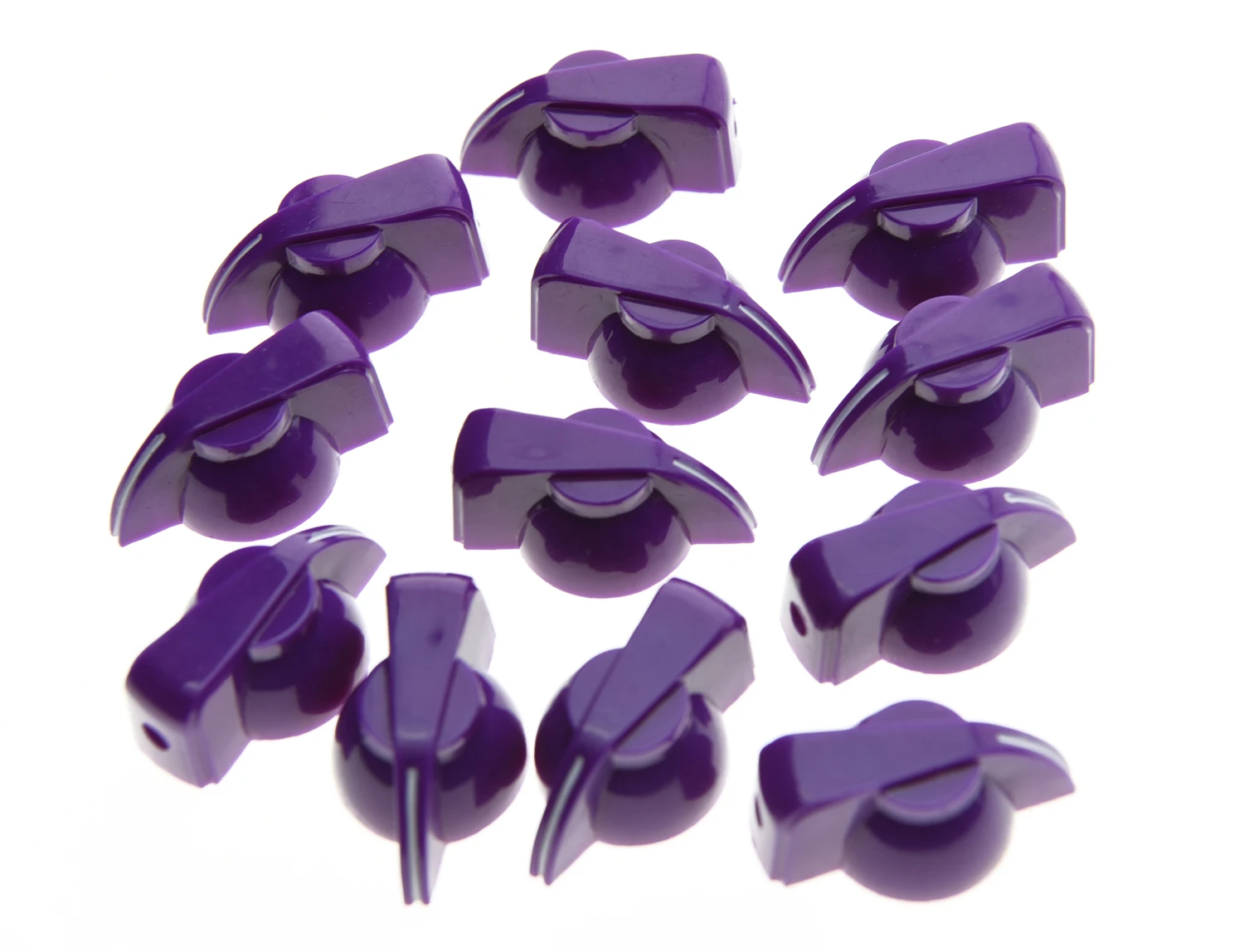Kaish Pack Of 12 Brass Insert Guitar Chicken Head Knob Amp Effect Pointer Knob Purple - Guitar ...