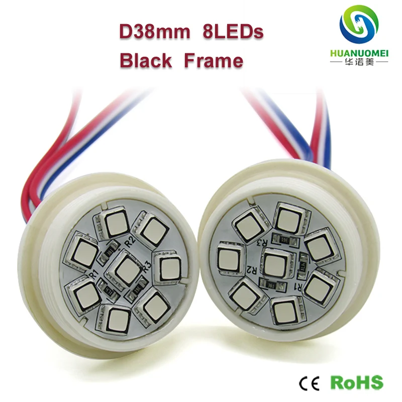 38mm 8LED UCS1903 풀 컬러 LED 픽셀 빛 12V 모듈 5050 SMD RGB 스마트 주소 지정 디지털 전구 램프 ...