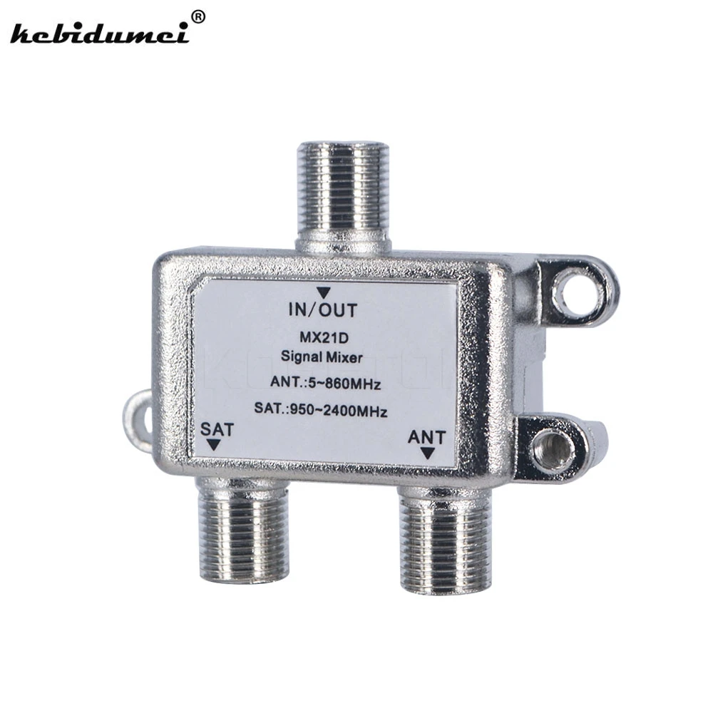 Practical 2 In 1 Dual-use 2 Way Port TV Signal Satellite Sat Coaxial ...