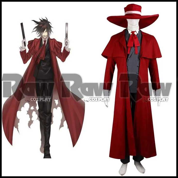 Anime Hellsing cosplay Costumes for Vampire Hunter Alucard Men ...