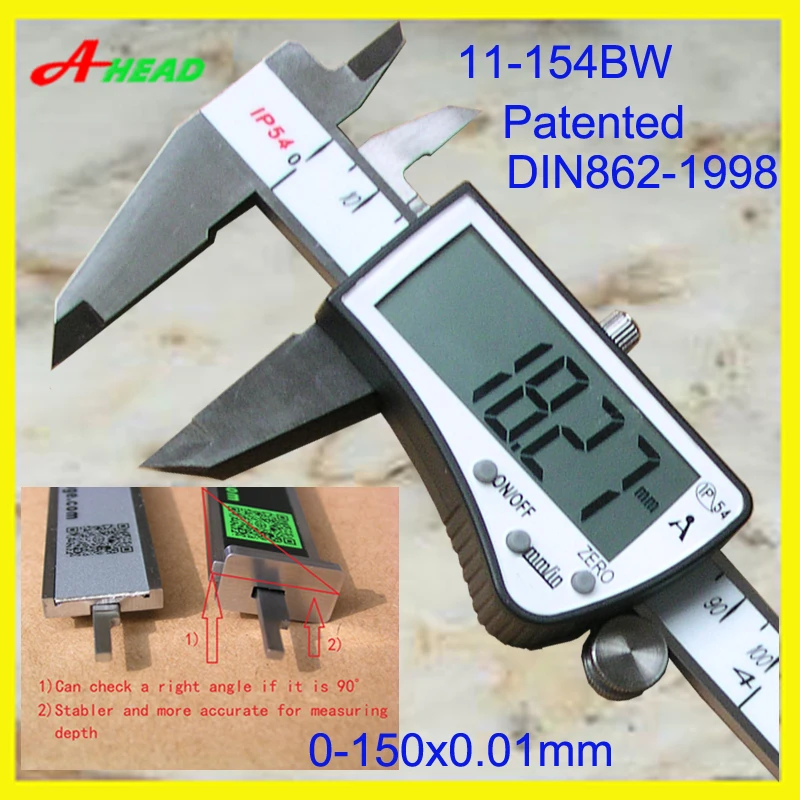 IP54 Coolant proof digital caliper ,"Penta"(five way) measurement 11 ...