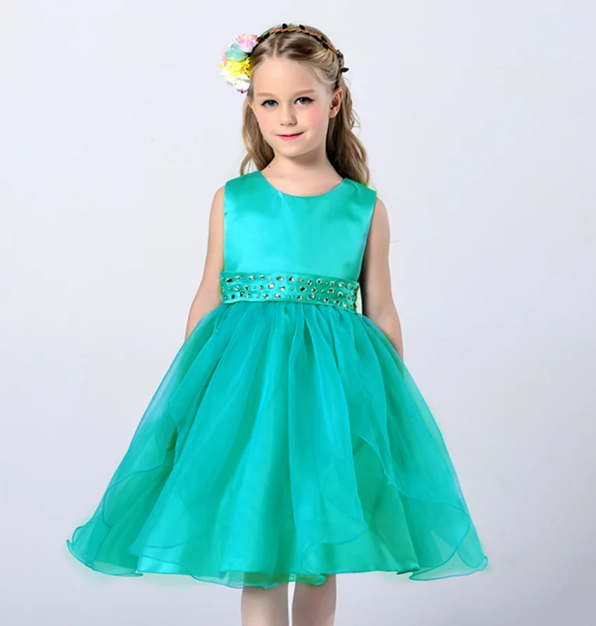 Girls Dresses Summer 2016 Princess Sleeveless Floral Casual Dress Kids ...