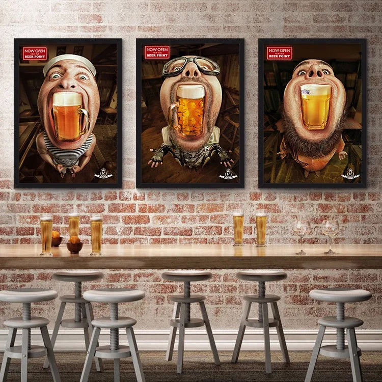 NEW Painting Creative Personality Wall Paintings Modern Funny Beer BAR NEW Painting Creative Personality Wall Paintings Modern Funny Beer BAR